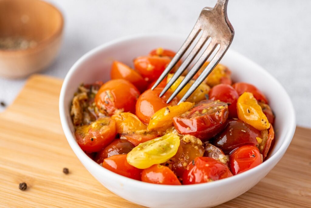 Parmesan Baked Tomato Bites Appetizer Recipe