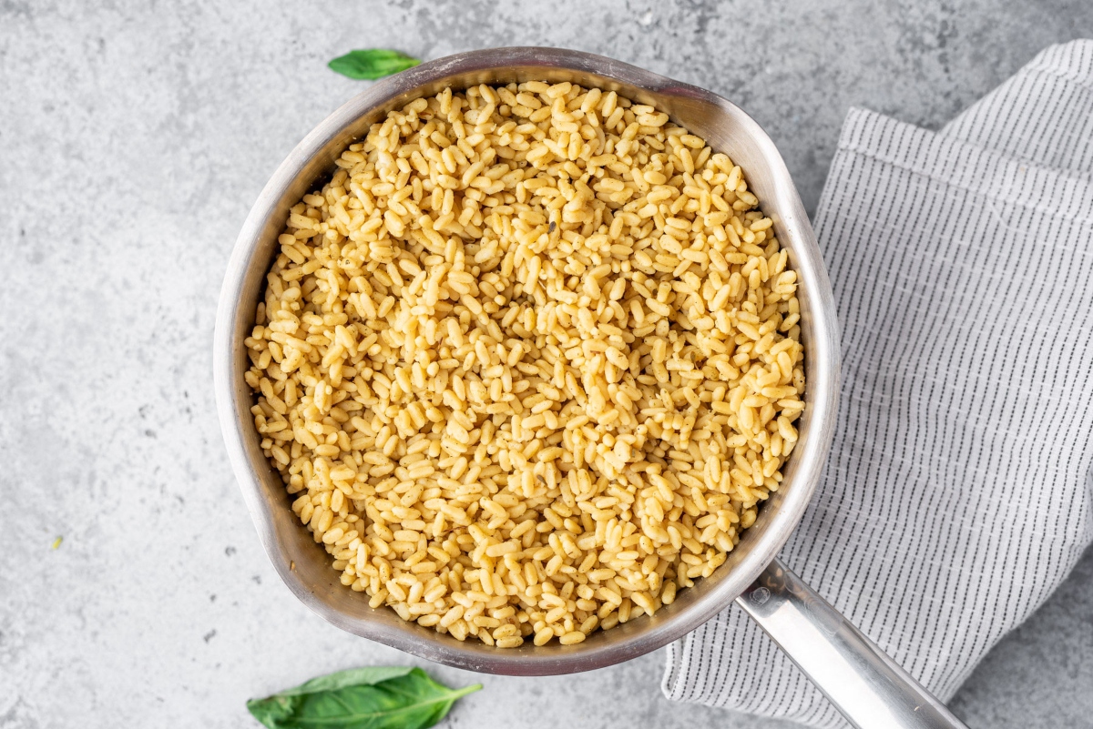 The Easiest Low Carb Baked Feta Rice - Erin Palinski-Wade